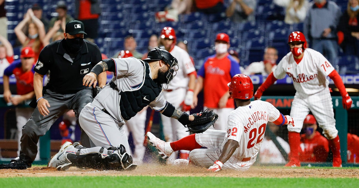Phillies Rally With 7 Runs In 8th Inning To Beat Marlins 8-3 - CBS ...