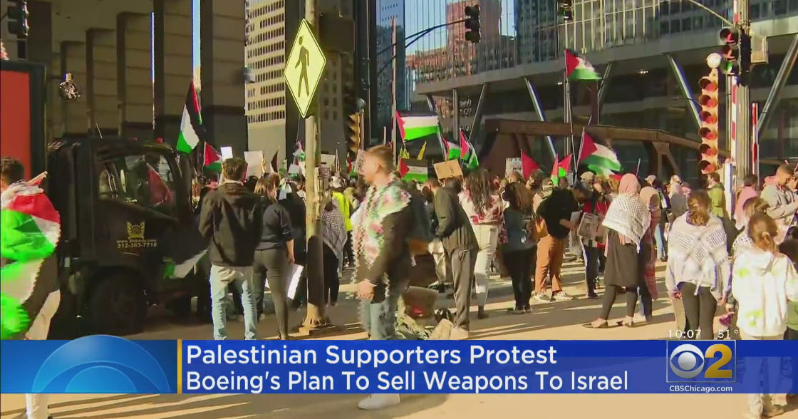 Palestinian Supporters Protest Boeing's Plan To Sell Missiles To Israel ...