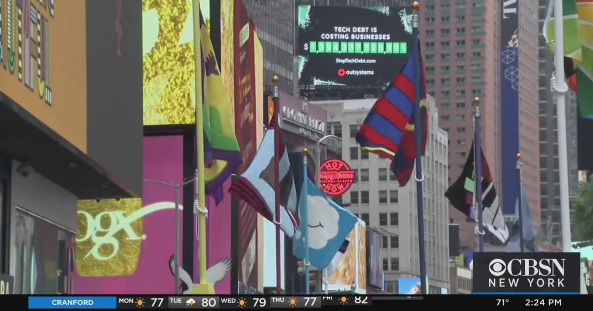 Flag Day Celebrated In Times Square - CBS New York