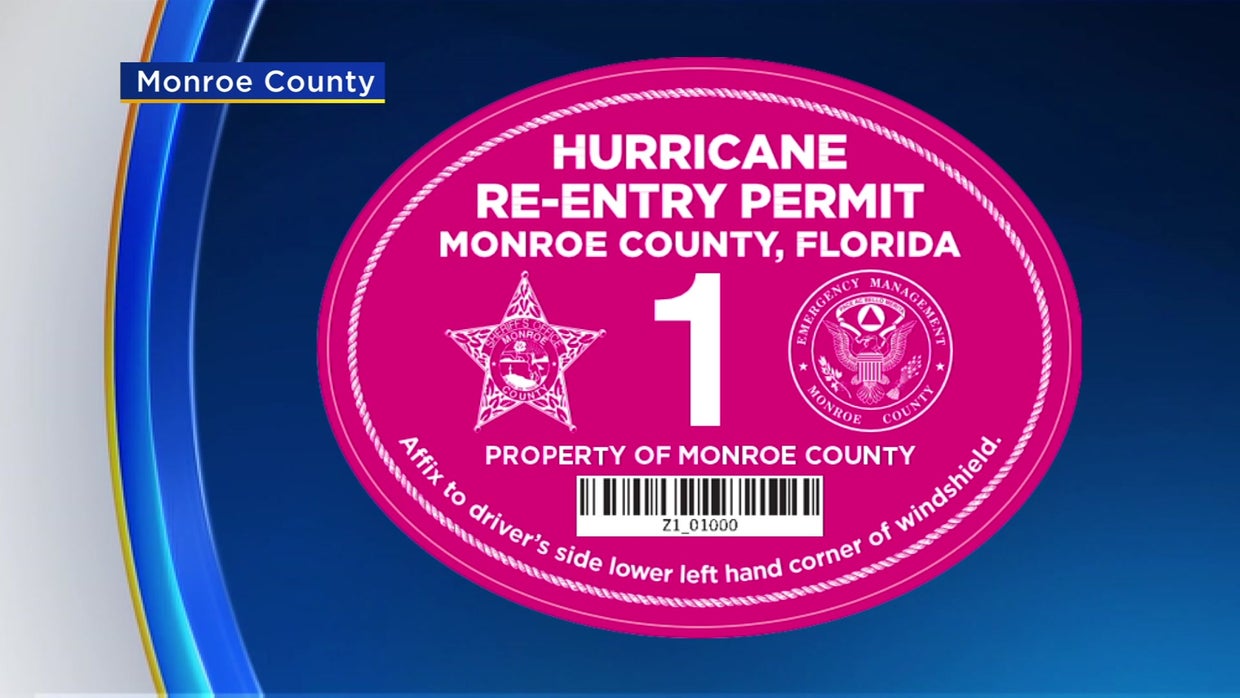 Monroe Co. Has New Re-Entry Stickers In Case Of Checkpoints - CBS Miami