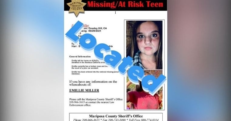Missing Mariposa County Teen Found Alive - CBS Sacramento