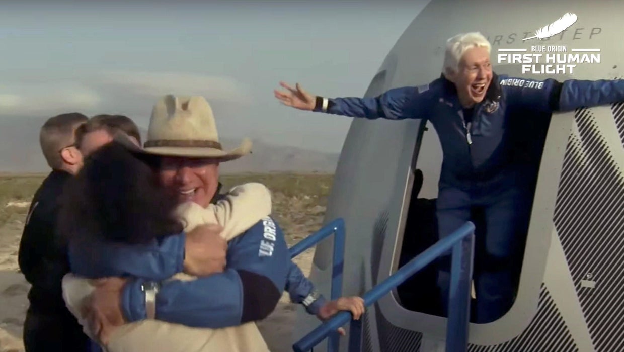 "I love it. I love it!": Wally Funk makes history during Blue Origin's ...