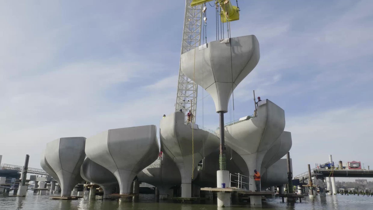 New York's newest island, a man-made gift to the city - CBS News