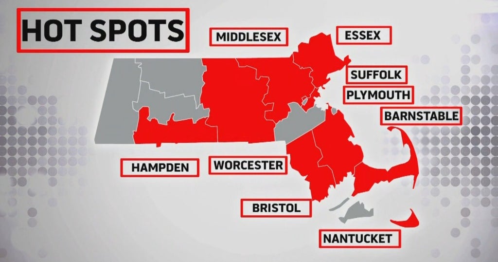 CDC: 9 Massachusetts Counties Now High Or Substantial Risk For COVID ...