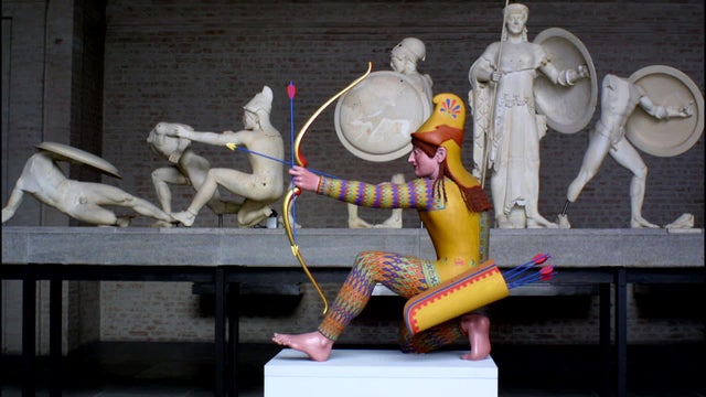 roman statues colored