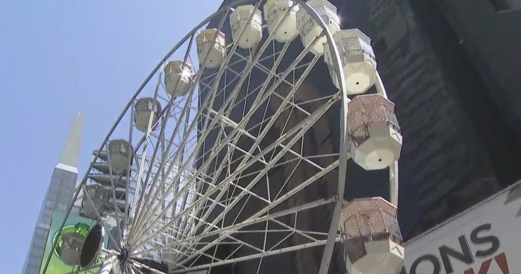 Times Square Ferris Wheel Open To Public For Limited Popup - CBS New York