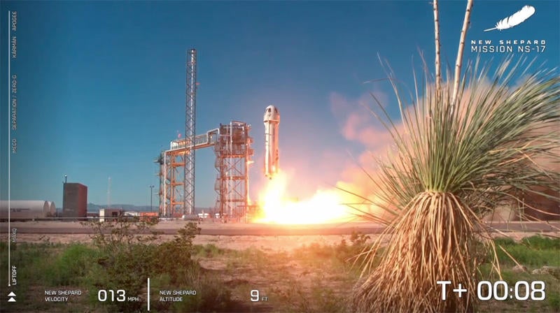 Blue Origin launches research payloads and artwork into space on 17th ...