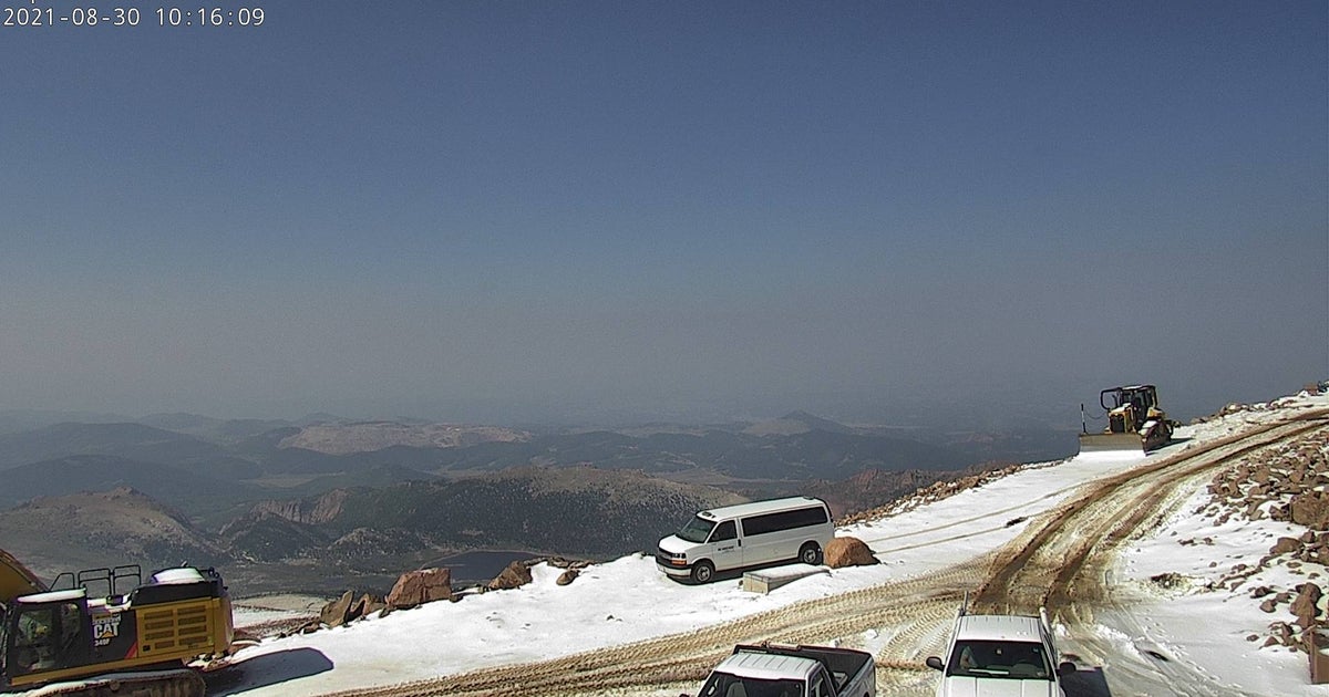 Sunday Storm Left Blanket Of Graupel And Hail On Pikes Peak - CBS Colorado