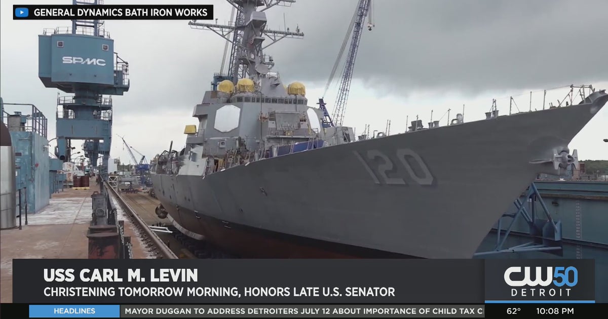 Navy's USS Carl M. Levin Christening Set For Saturday, Oct. 2 - CBS Detroit