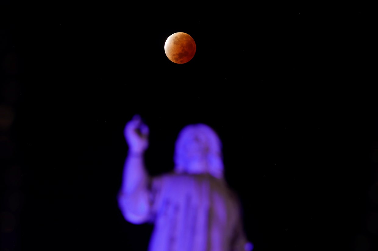 Stunning images of longest partial lunar eclipse since 1440