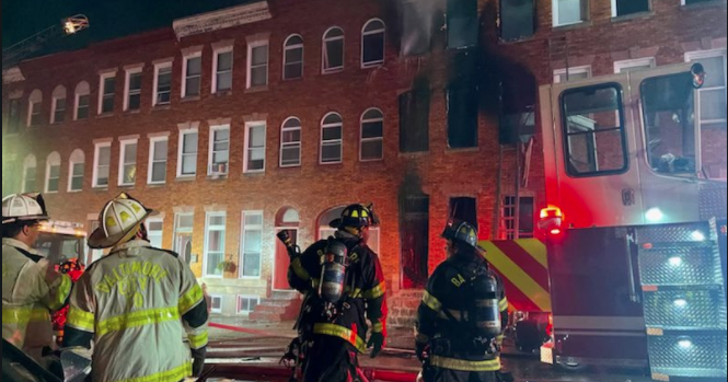 Firefighter Injured, Multiple Rowhomes Damaged In East Baltimore Fire ...