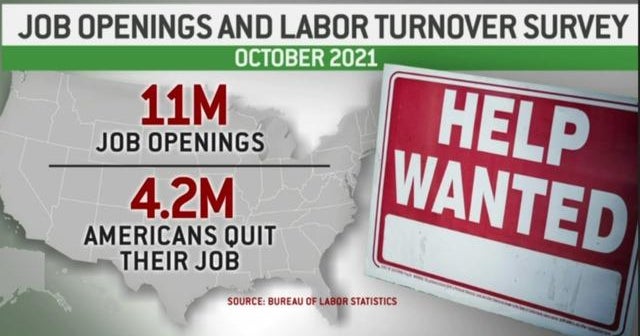 Millions Of Americans Leave Workforce In The Great Resignation Cbs News