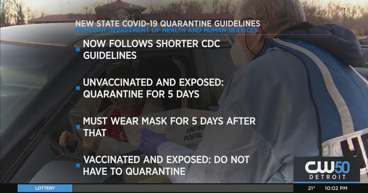 Michigan Updating Quarantine Guidance To Follow CDC Recommendations ...