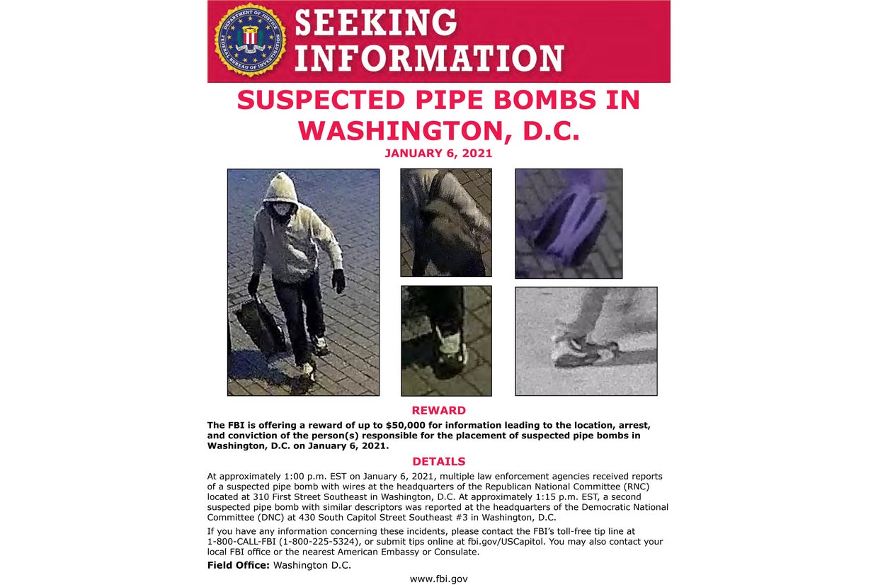 FBI still hasn't identified pipe bomb suspect a year after January 6 ...