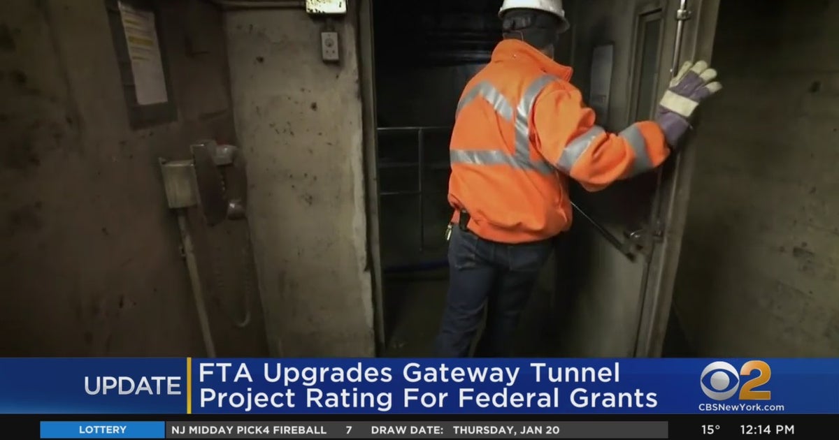 FTA Upgrades Gateway Tunnel Project Rating For Federal Grants - CBS New ...