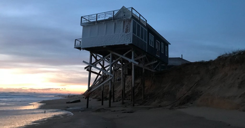 Truro Home In Danger Of Collapse Due To Erosion Survives Storm - CBS Boston