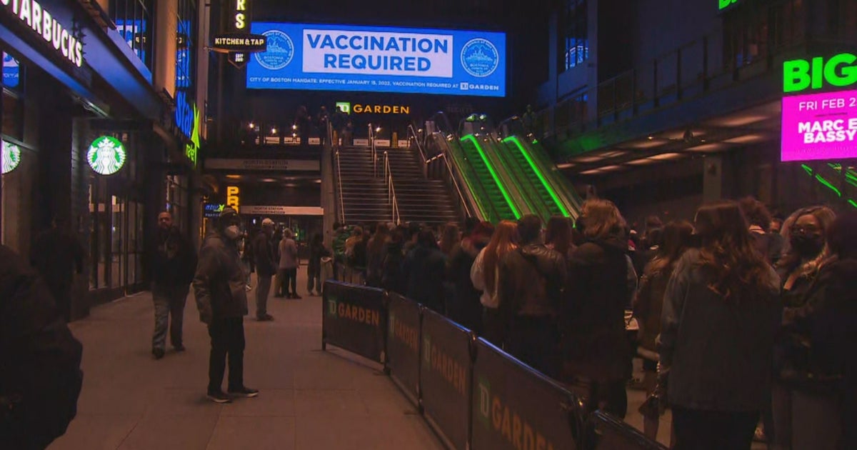 Proof Of COVID Vaccination Requirement Dropped At TD Garden - CBS Boston