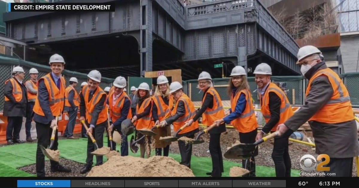 Groundbreaking ceremony held for High Line extension - CBS New York
