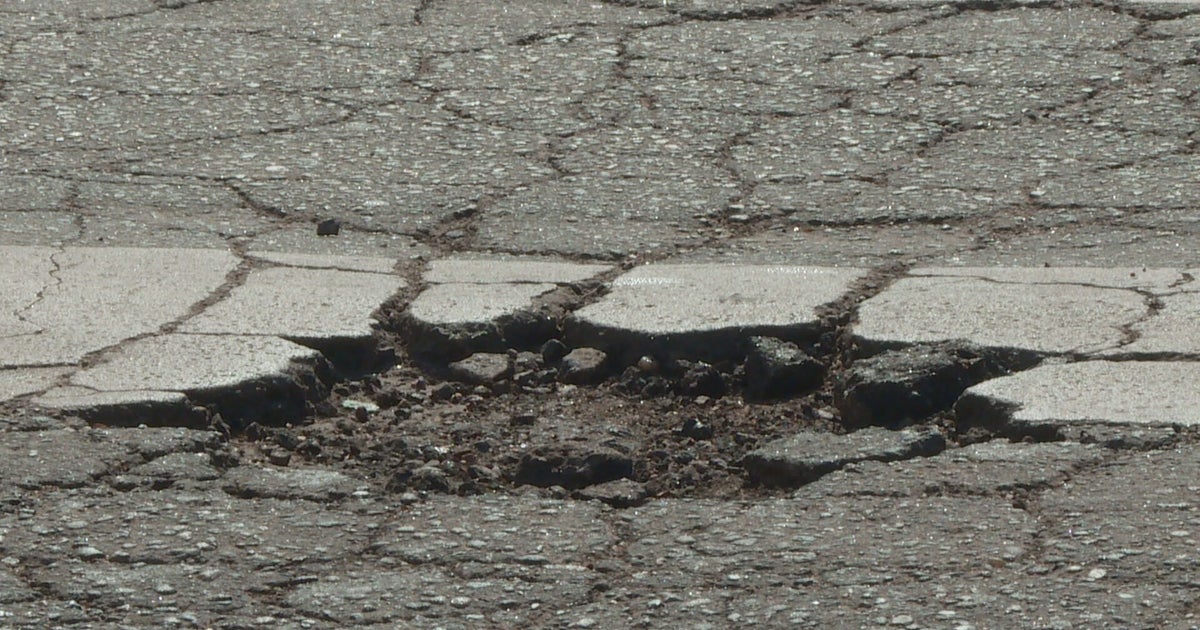 Crews busy filling potholes in streets around Denver metro area - CBS ...