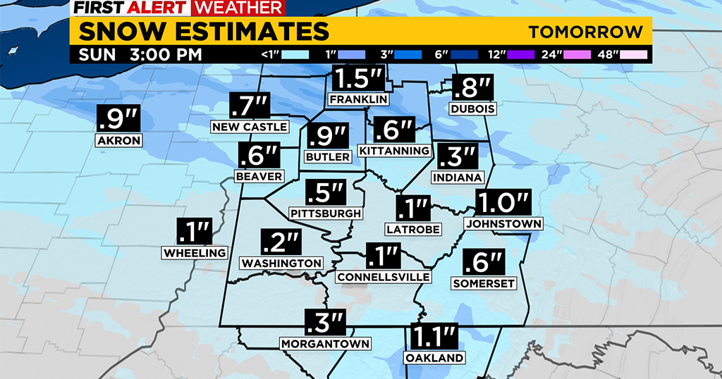 Pittsburgh Weather: Saturday Morning's Snowfall Second-Highest Total ...