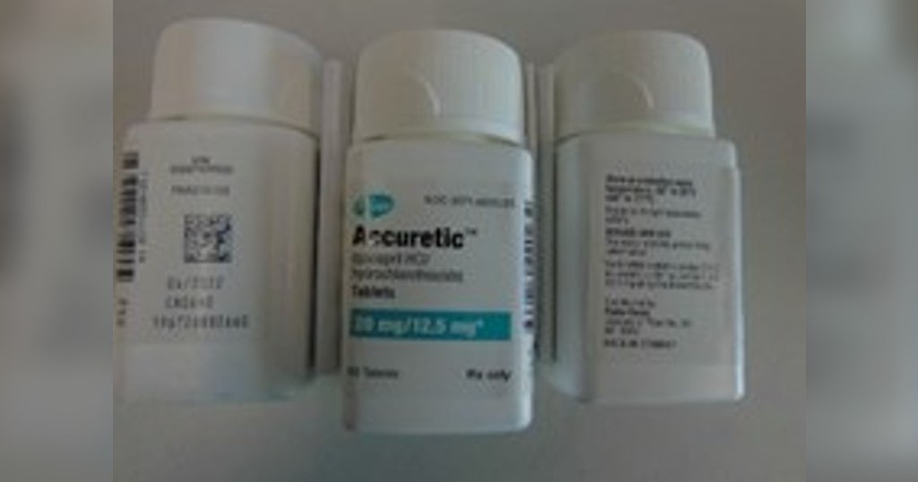 Pfizer Voluntarily Recalling Blood Pressure Drug 'Accuretic' - CBS Miami