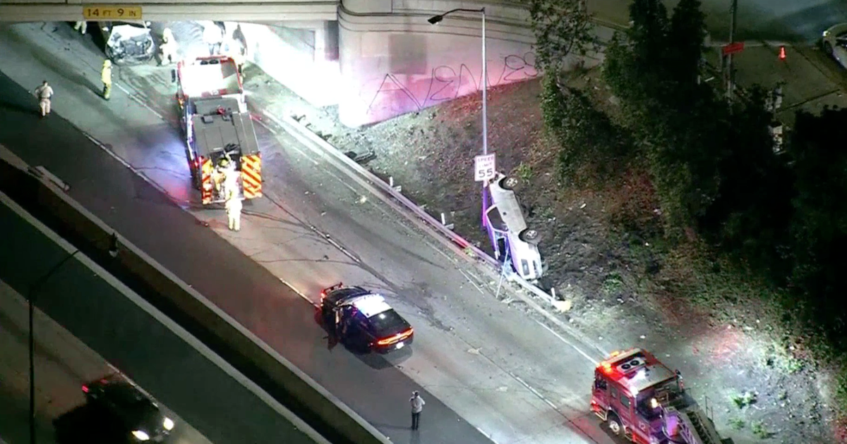 One transported after multi-car crash on SR-110 - CBS Los Angeles