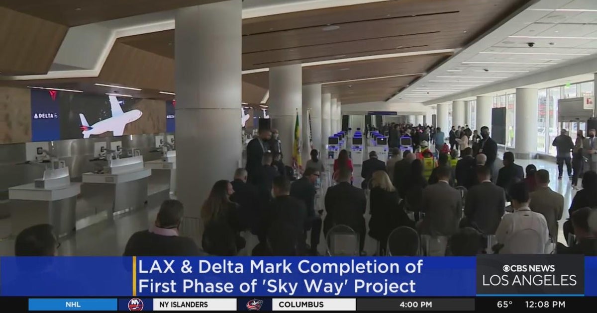 LAX, Delta cut ribbon on first phase of 'Sky Way' project - CBS Los Angeles