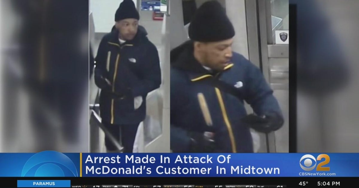 Arrest made in attack of McDonald's customer in Midtown - CBS New York