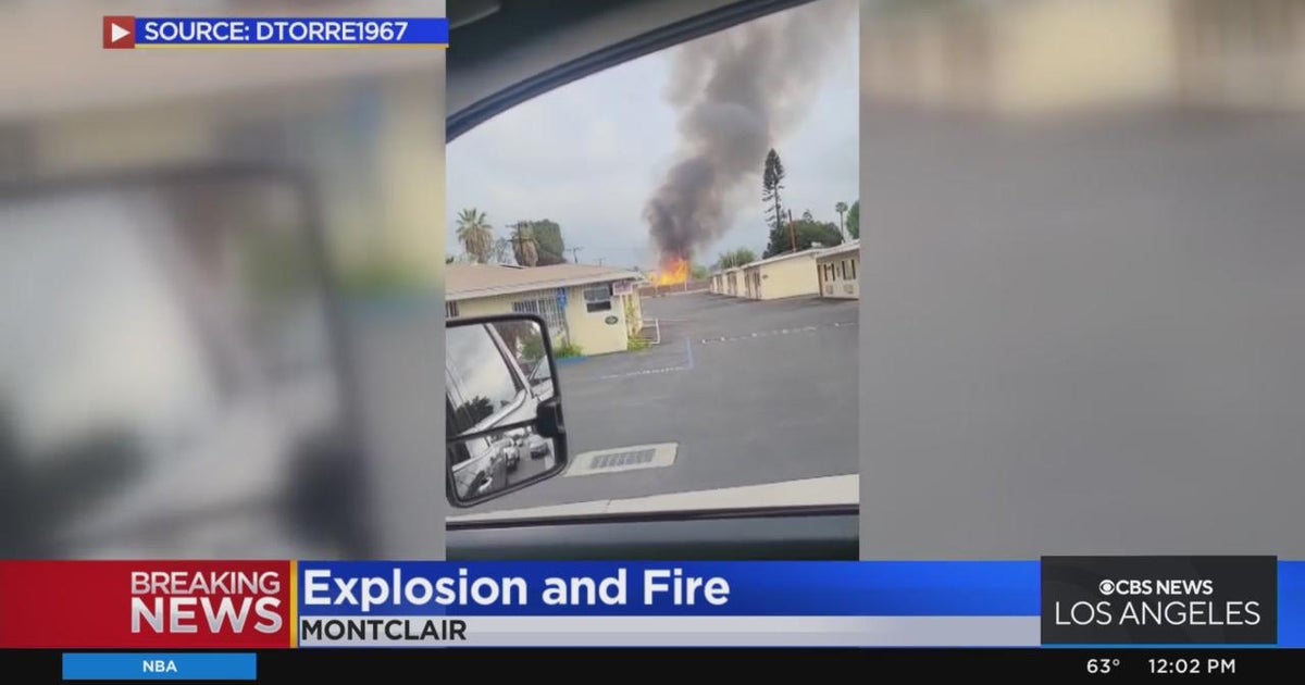 Fire sets off explosions at Montclair metal recycling yard - CBS Los ...