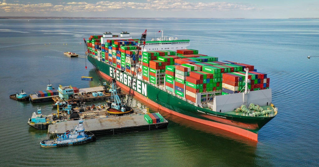 Crews set for another attempt to free Ever Forward cargo ship that has ...