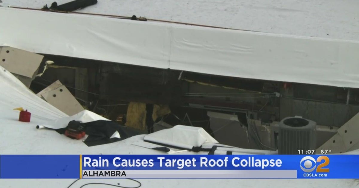 Rainfall collapses roof of Alhambra Target store - CBS Los Angeles