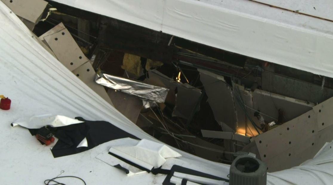 Rain collapses roof of Target store in Alhambra - CBS Los Angeles