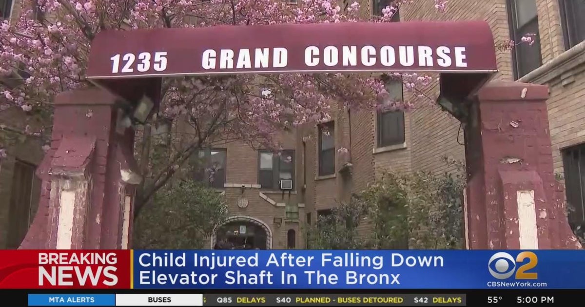 Child injured after falling down elevator shaft in the Bronx - CBS New York