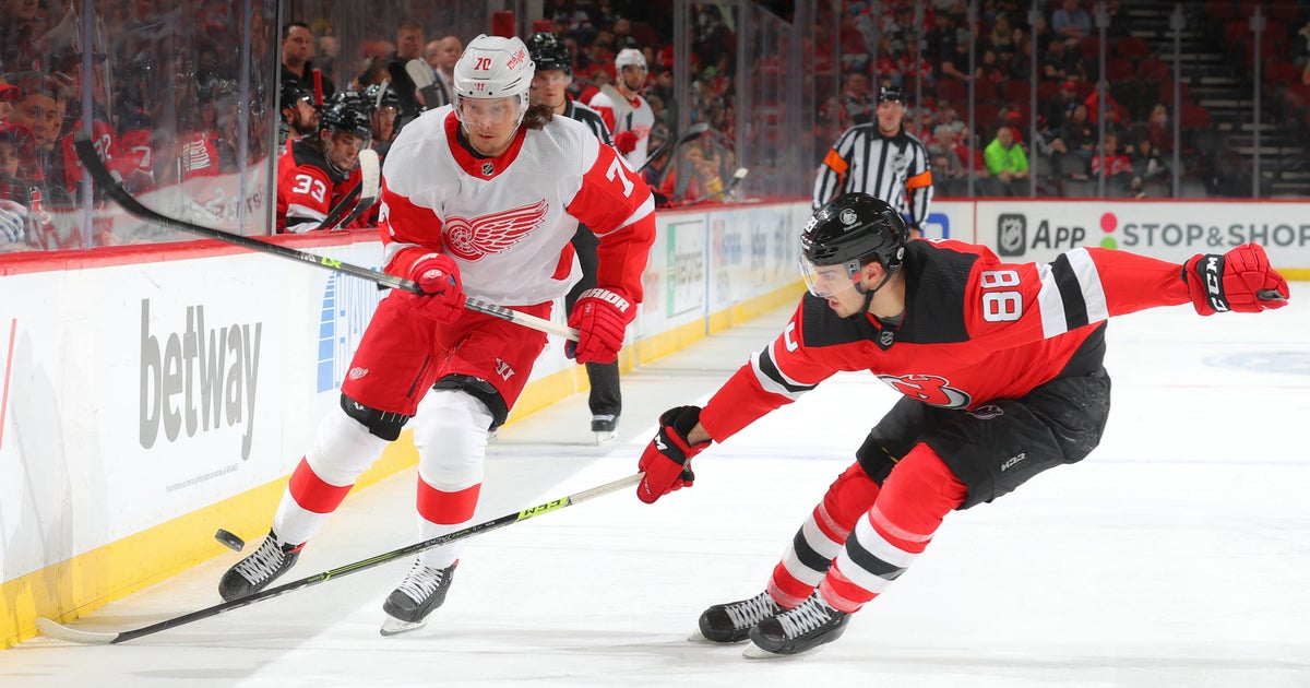 Devils manage just 17 shots on goal in shutout loss to Red Wings - CBS ...