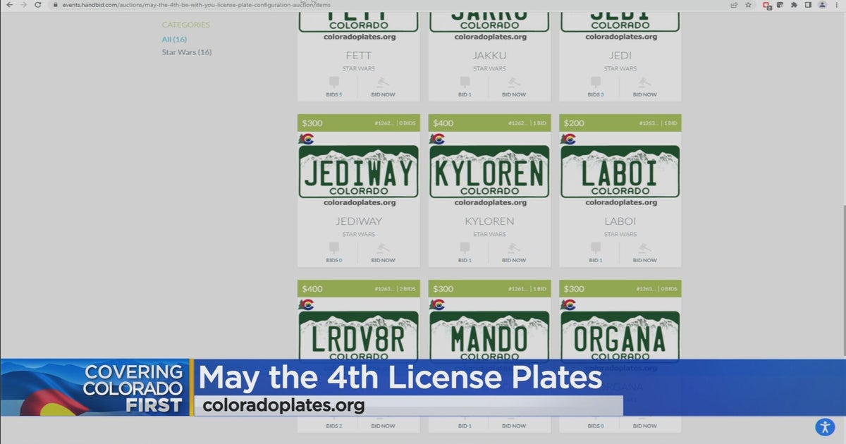 'Star Wars' License Plates Up For Auction In Colorado - CBS Colorado