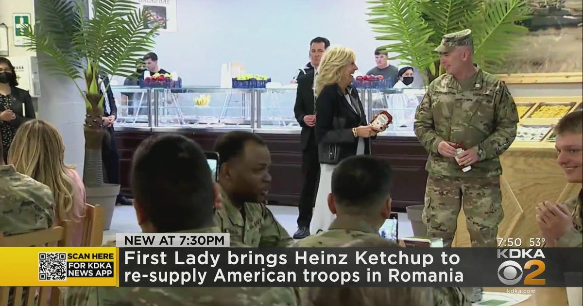 First Lady brings Heinz Ketchup to resupply American troops in Romania ...
