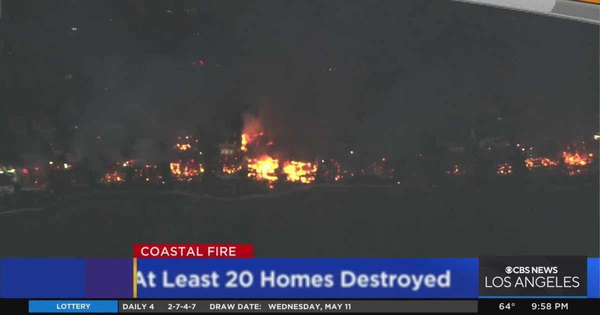 24 homes destroyed in Coastal Fire in Orange County - CBS Los Angeles