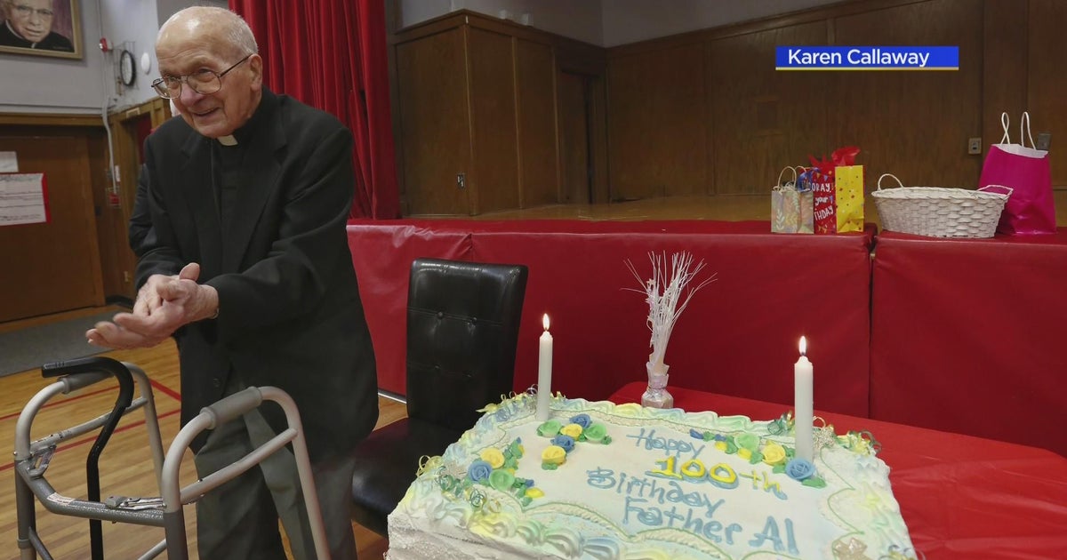 Most Holy Redeemer celebrates Father Al's 100th birthday - CBS Chicago