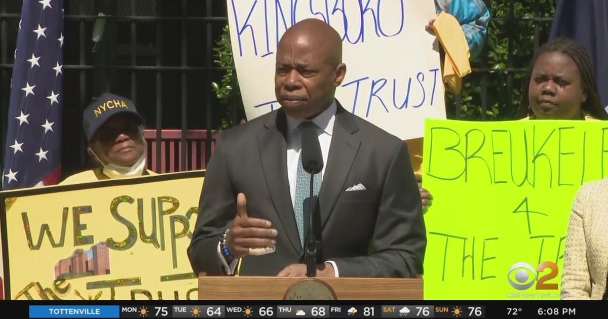 Adams calls on Albany for help speeding up NYCHA repairs - CBS New York
