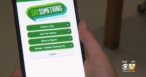 Dallas ISD "Say Something" app offers students new safety tool - CBS Texas