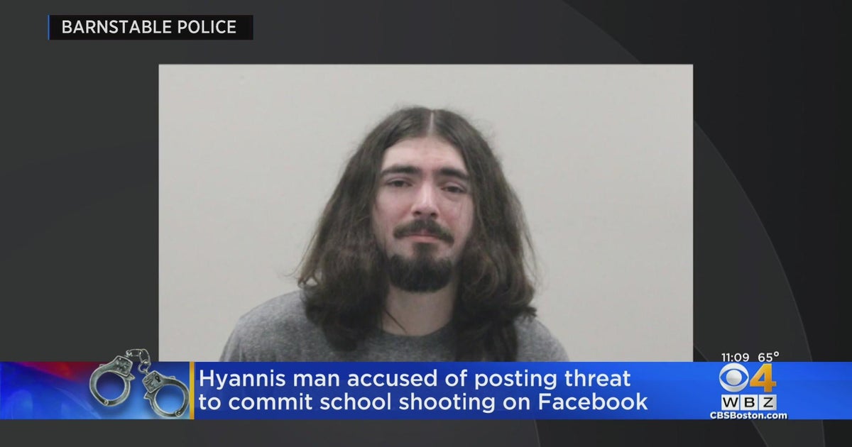 Hyannis man charged with threatening to commit school shooting - CBS Boston