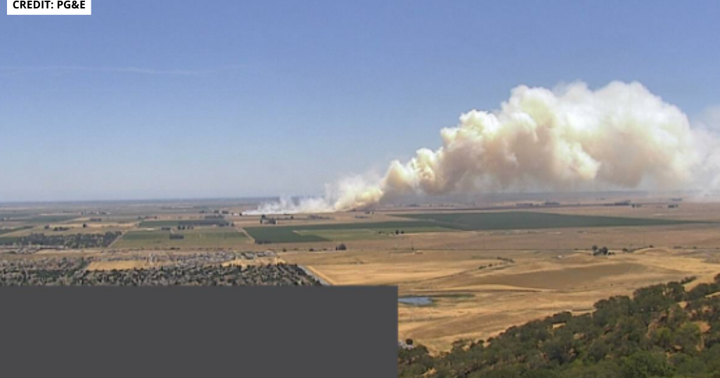 Wind-Driven Vegetation Fire Burning In Dixon - CBS Sacramento
