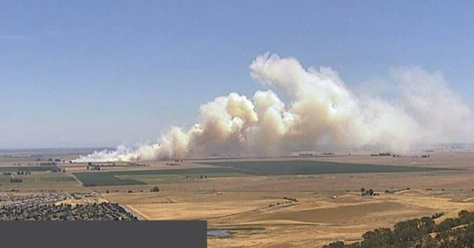 Vegetation fire burns in Solano County along Highway 113 - CBS San ...