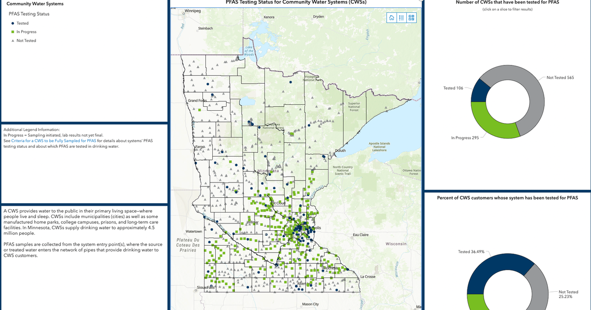 New dashboard shows PFAS monitoring results for Minnesota's drinking ...
