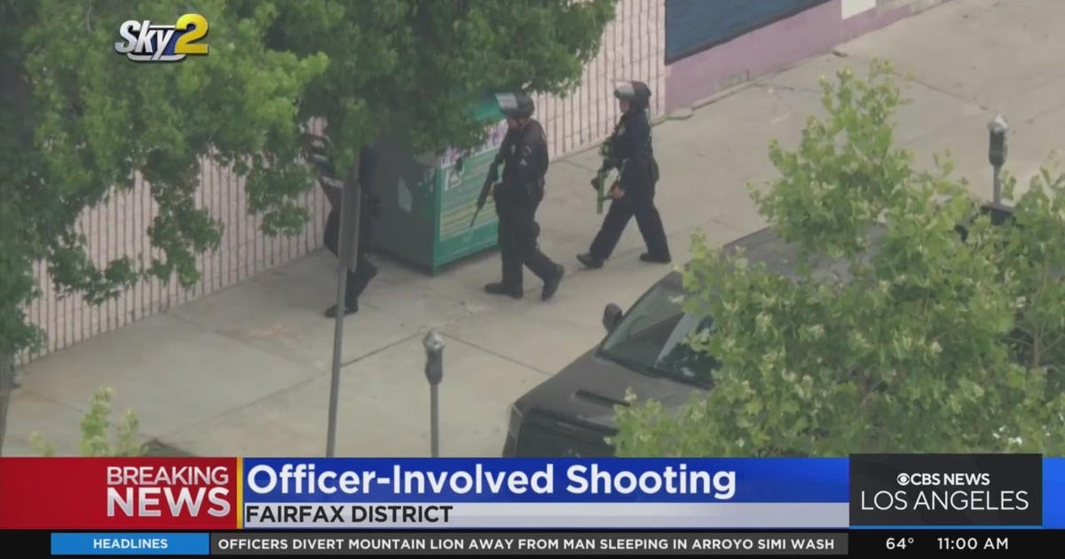 LAPD officers shoot armed suspect in Fairfax District - CBS Los Angeles