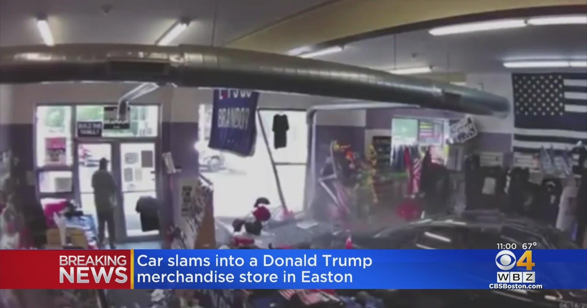Car crashes into Donald Trump store in Easton - CBS Boston