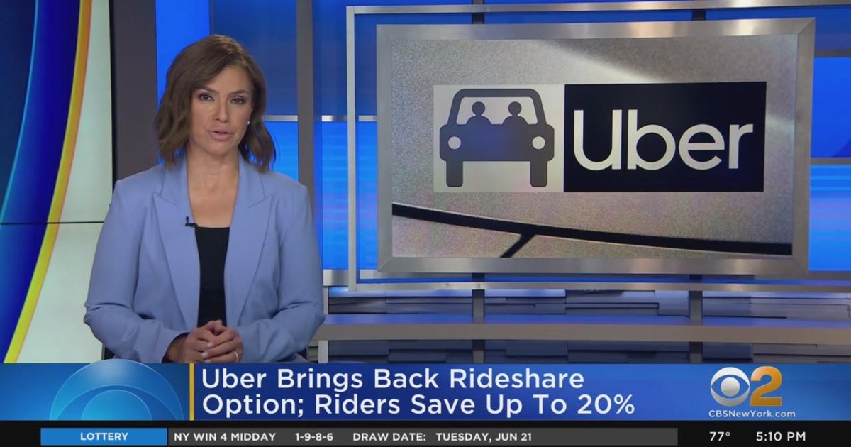 Uber restoring rideshare option - CBS New York