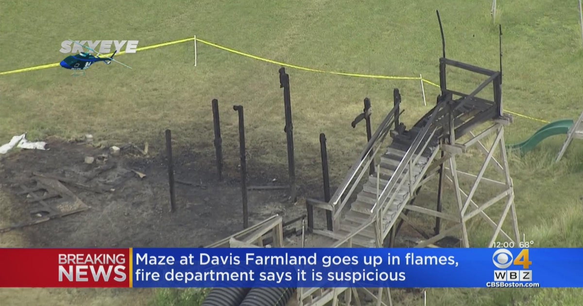 Fire at Davis Farmland's Mega Maze considered suspicious - CBS Boston
