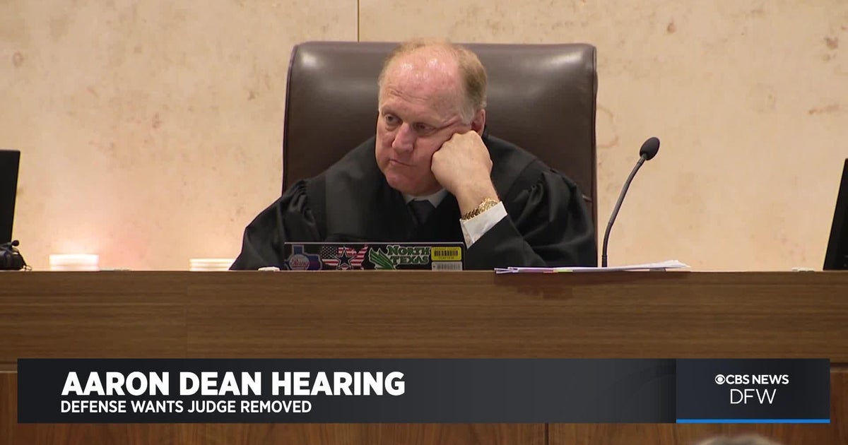 Hearing to remove judge in Aaron Dean trial - CBS Texas