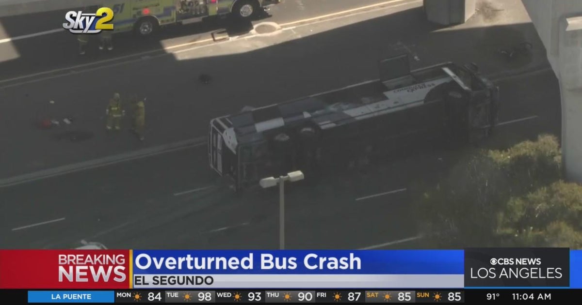 More than a dozen injured after bus crashes into big rig in El Segundo ...